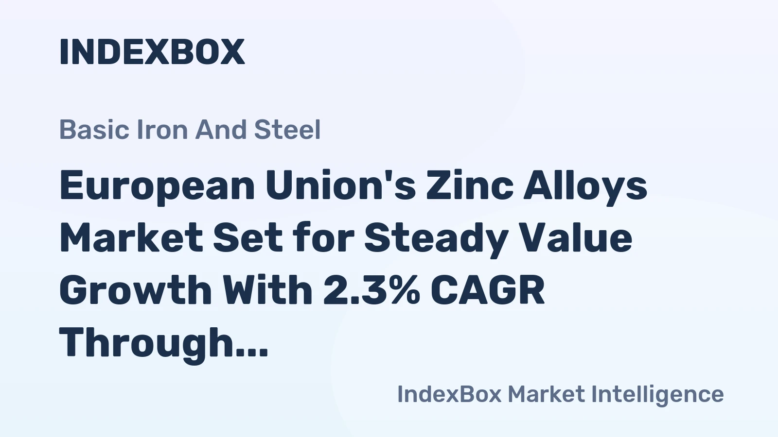 European Union's Zinc Alloys Market Set for Steady Value Growth With 2.3% CAGR Through 2035