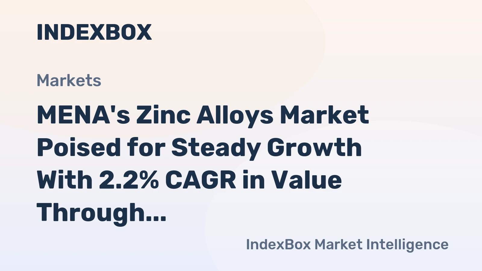 MENA's Zinc Alloys Market Poised for Steady Growth With 2.2% CAGR in Value Through 2035