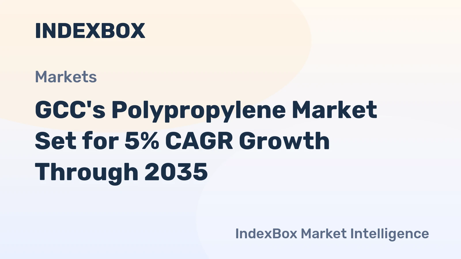 GCC's Polypropylene Market Set for 5% CAGR Growth Through 2035