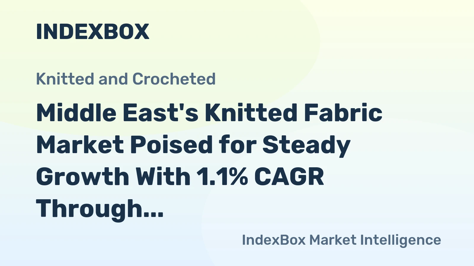 Middle East's Knitted Fabric Market Poised for Steady Growth With 1.1% CAGR Through 2035