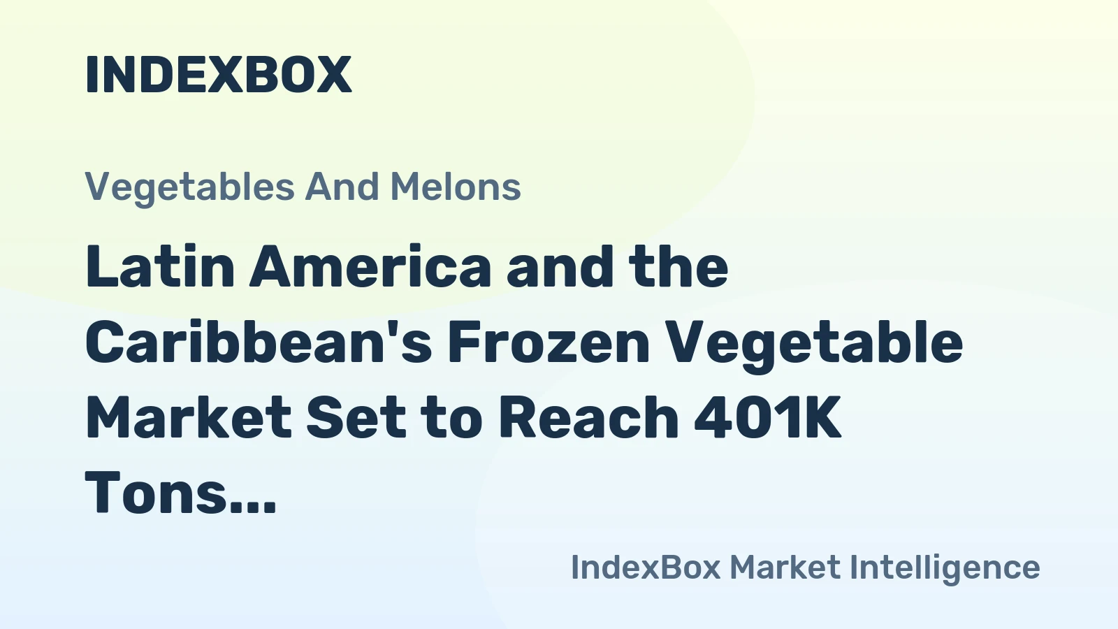 Latin America and the Caribbean's Frozen Vegetable Market Set to Reach 401K Tons and $701M by 2035
