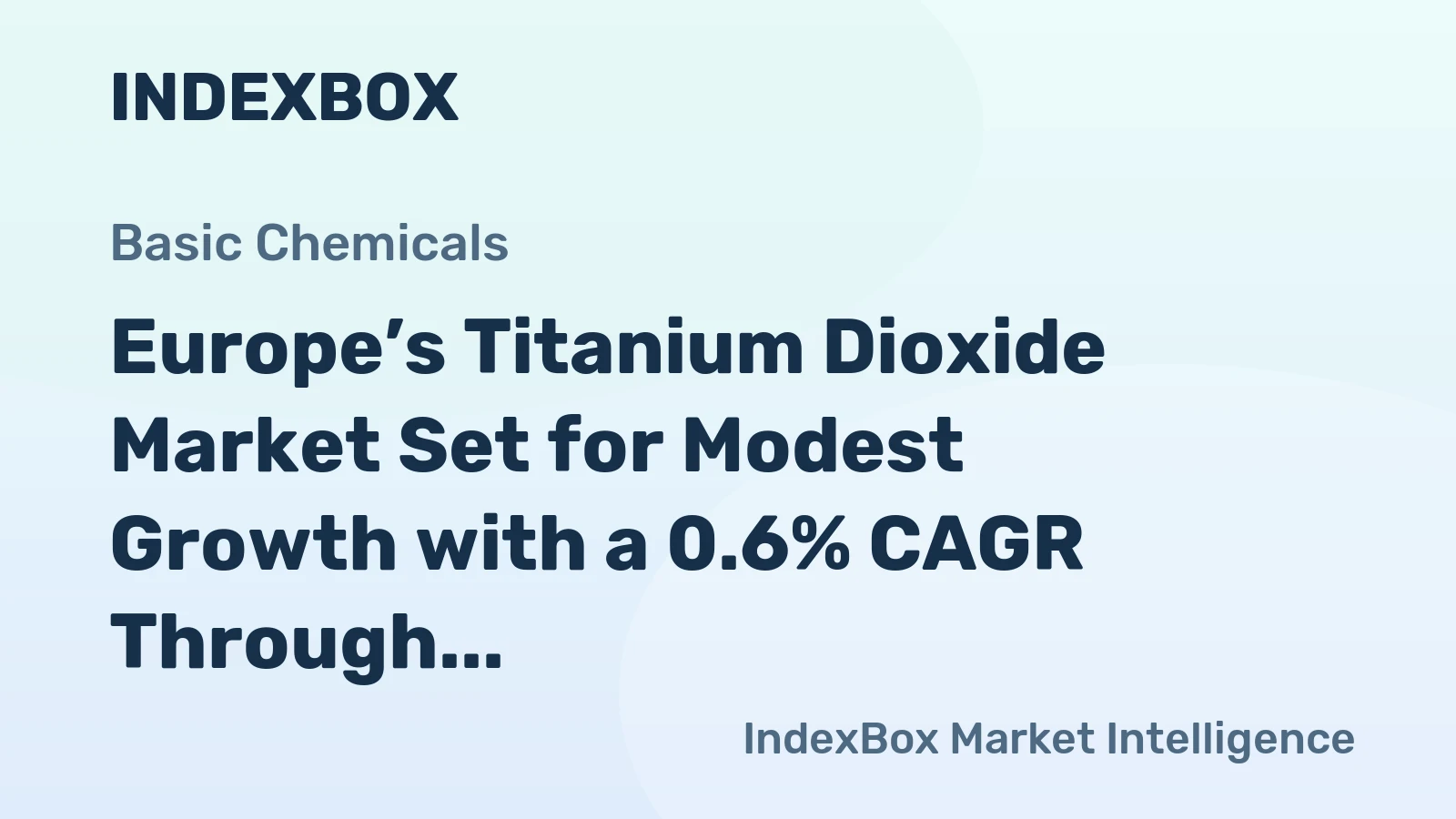 Europe’s Titanium Dioxide Market Set for Modest Growth with a 0.6% CAGR Through 2035