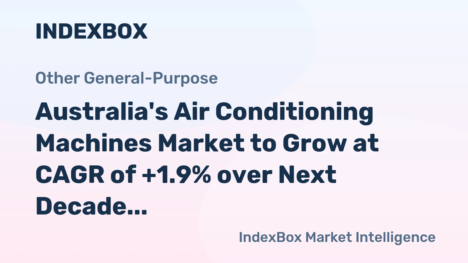 Australia's Air Conditioning Machines Market to Grow at CAGR of +1.9% over Next Decade