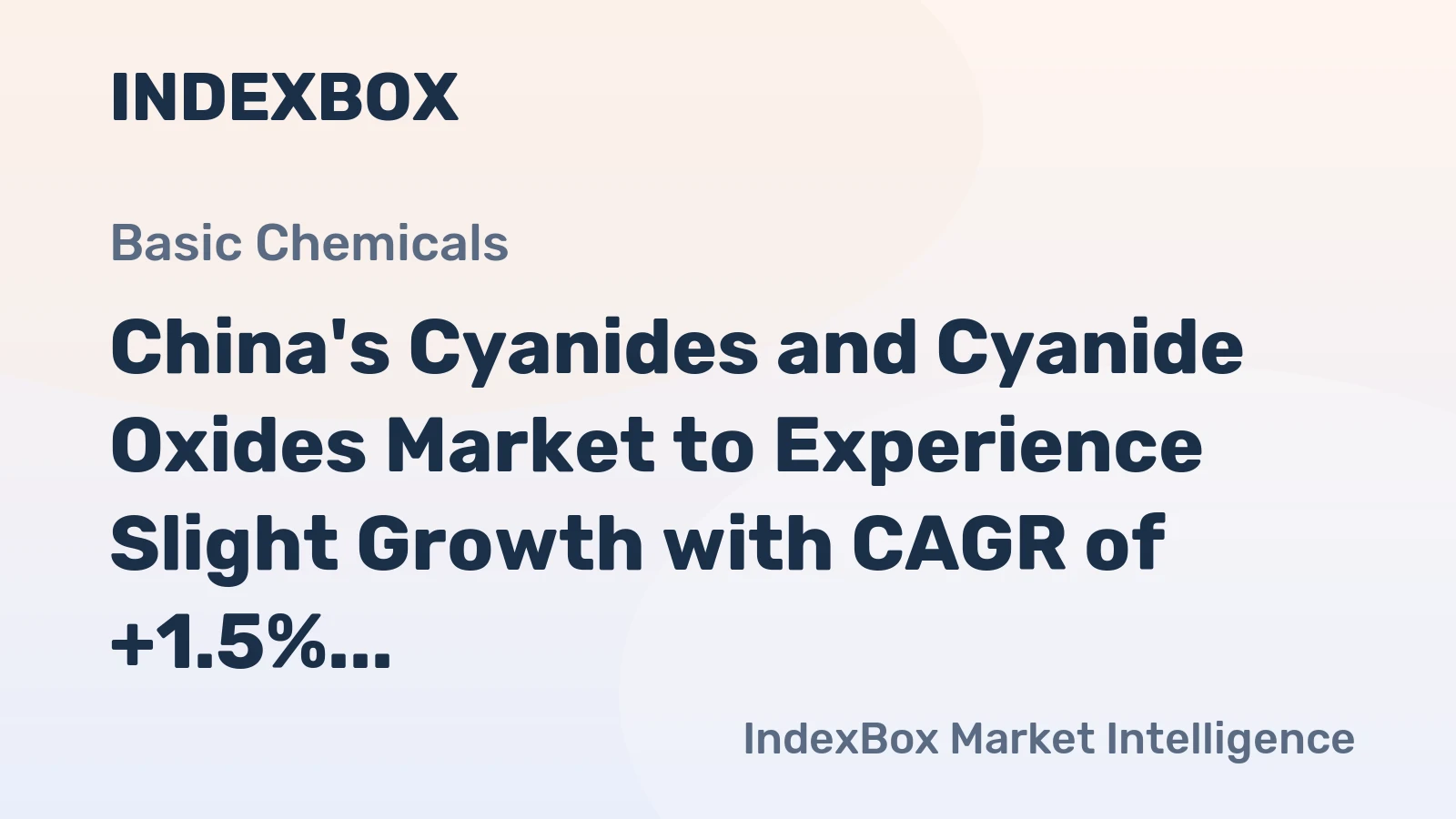 China's Cyanides and Cyanide Oxides Market to Experience Slight Growth with CAGR of +1.5% from 2024 to 2035