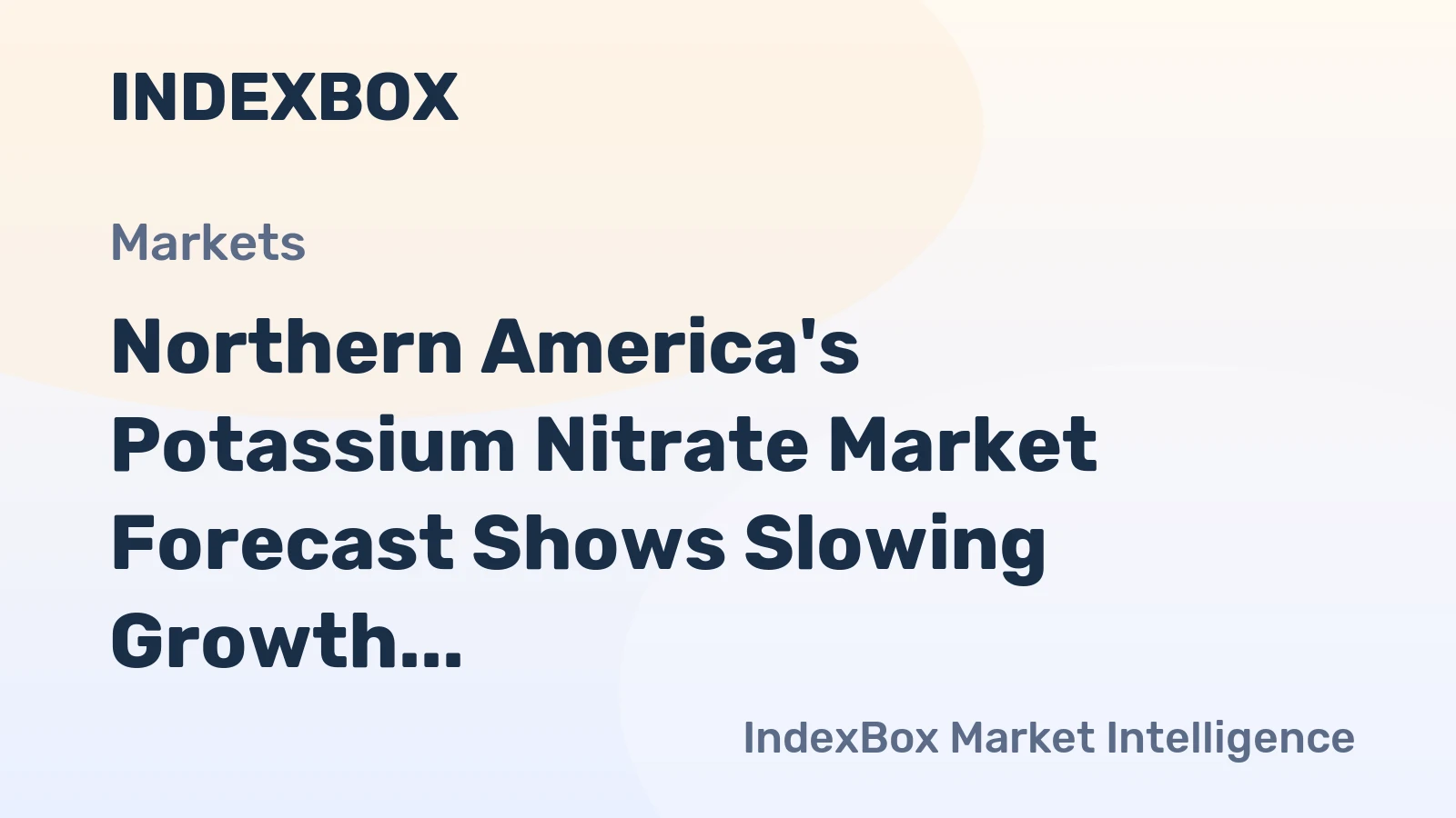 Northern America's Potassium Nitrate Market Forecast Shows Slowing Growth With 0.6% CAGR to 2035