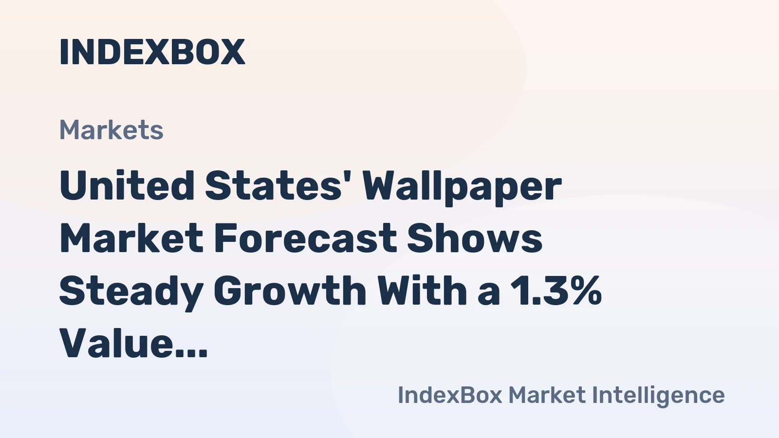 United States' Wallpaper Market Forecast Shows Steady Growth With a 1.3% Value CAGR