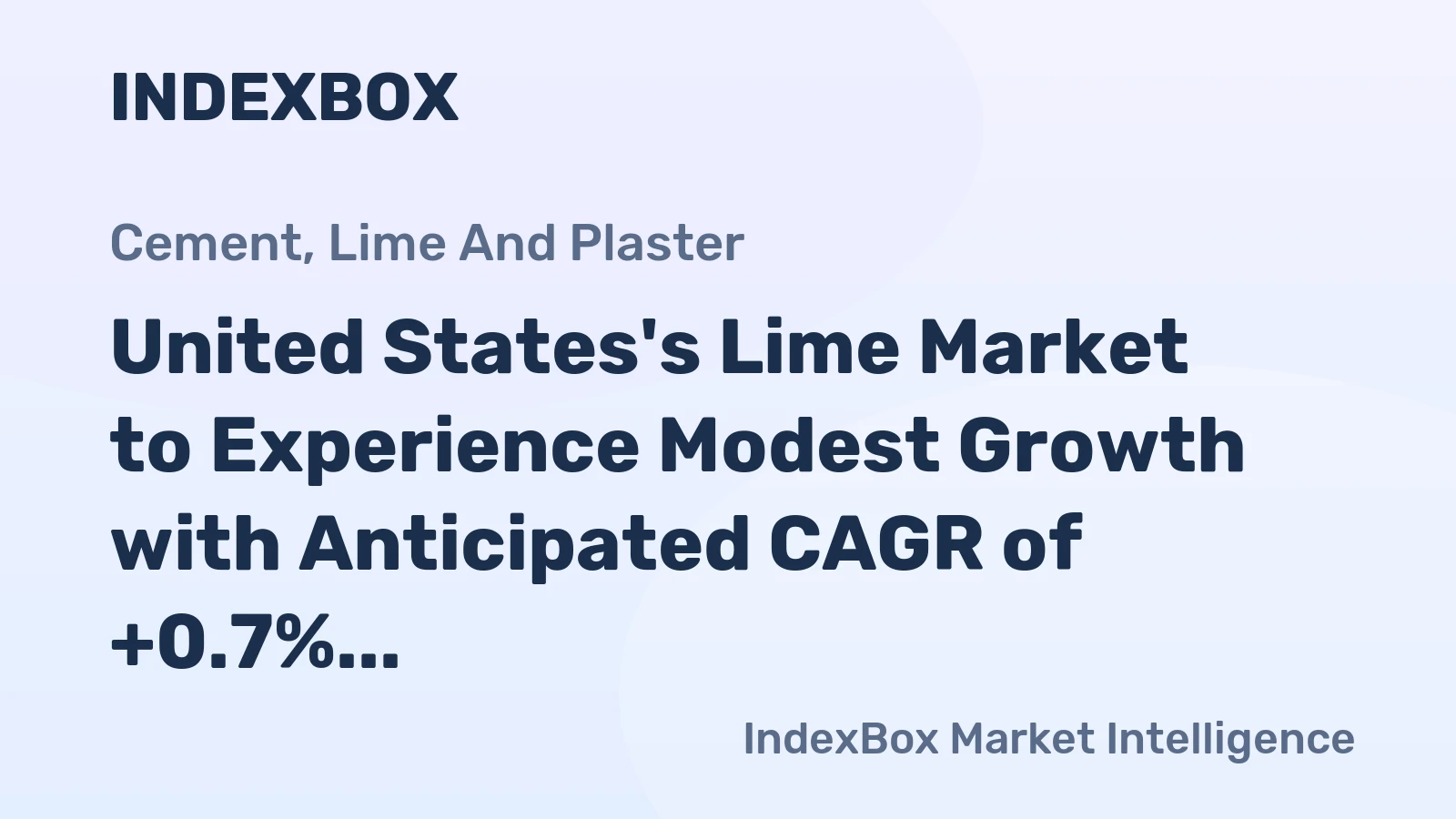 United States's Lime Market to Experience Modest Growth with Anticipated CAGR of +0.7% from 2024 to 2035