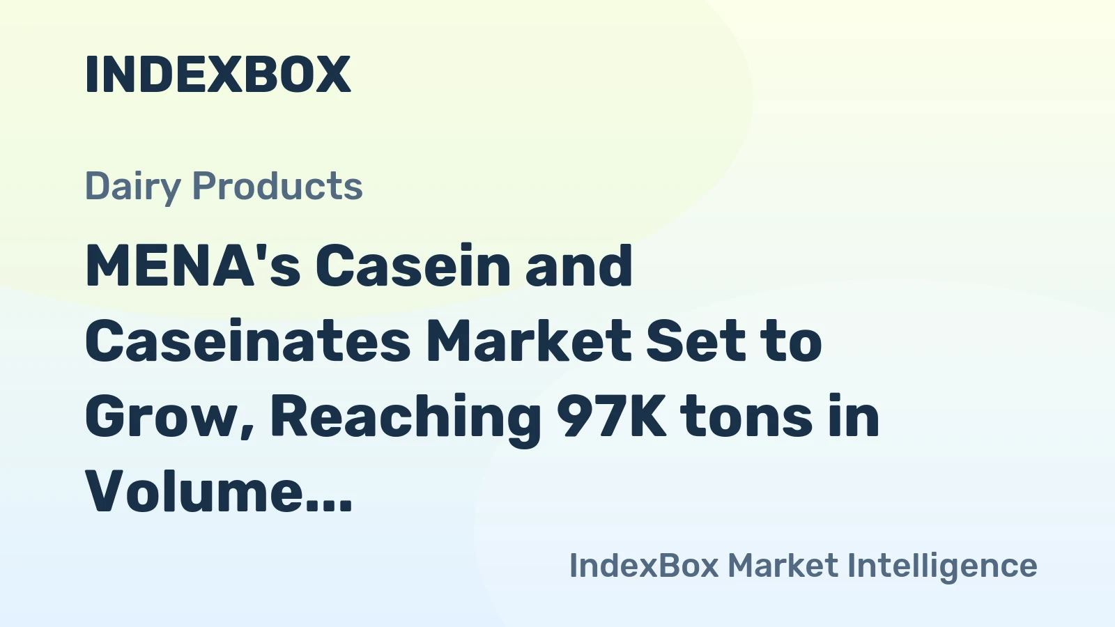 MENA's Casein and Caseinates Market Set to Grow, Reaching 97K tons in Volume and $841M in Value by 2035