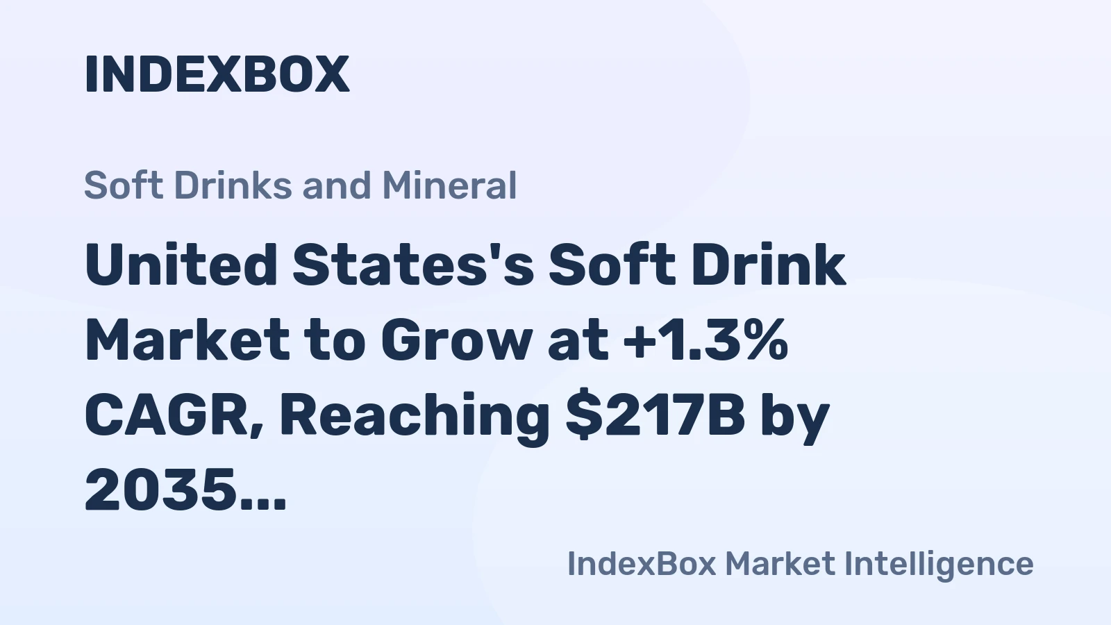 United States's Soft Drink Market to Grow at +1.3% CAGR, Reaching $217B by 2035