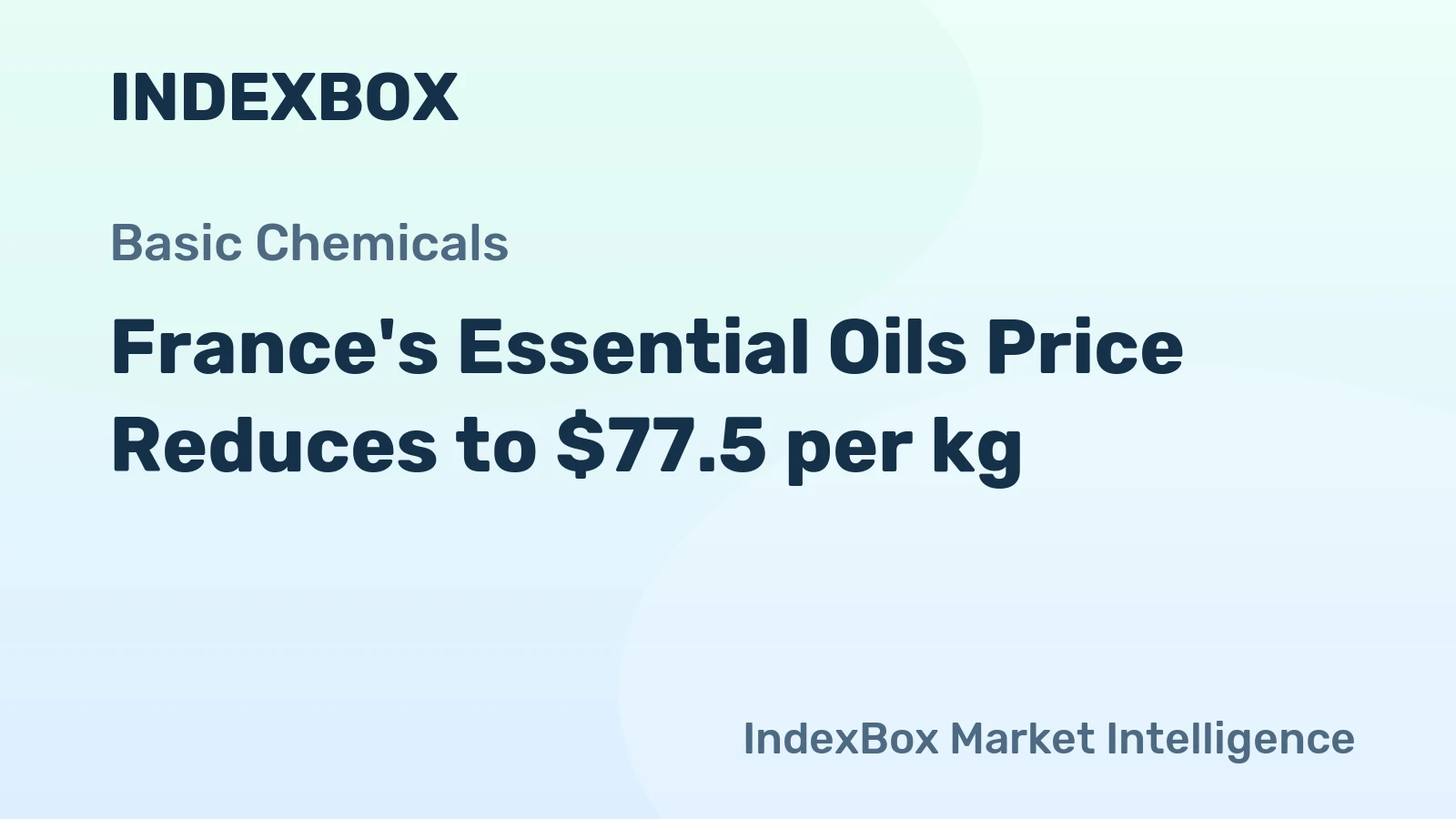France's Essential Oils Price Reduces to $77.5 per kg