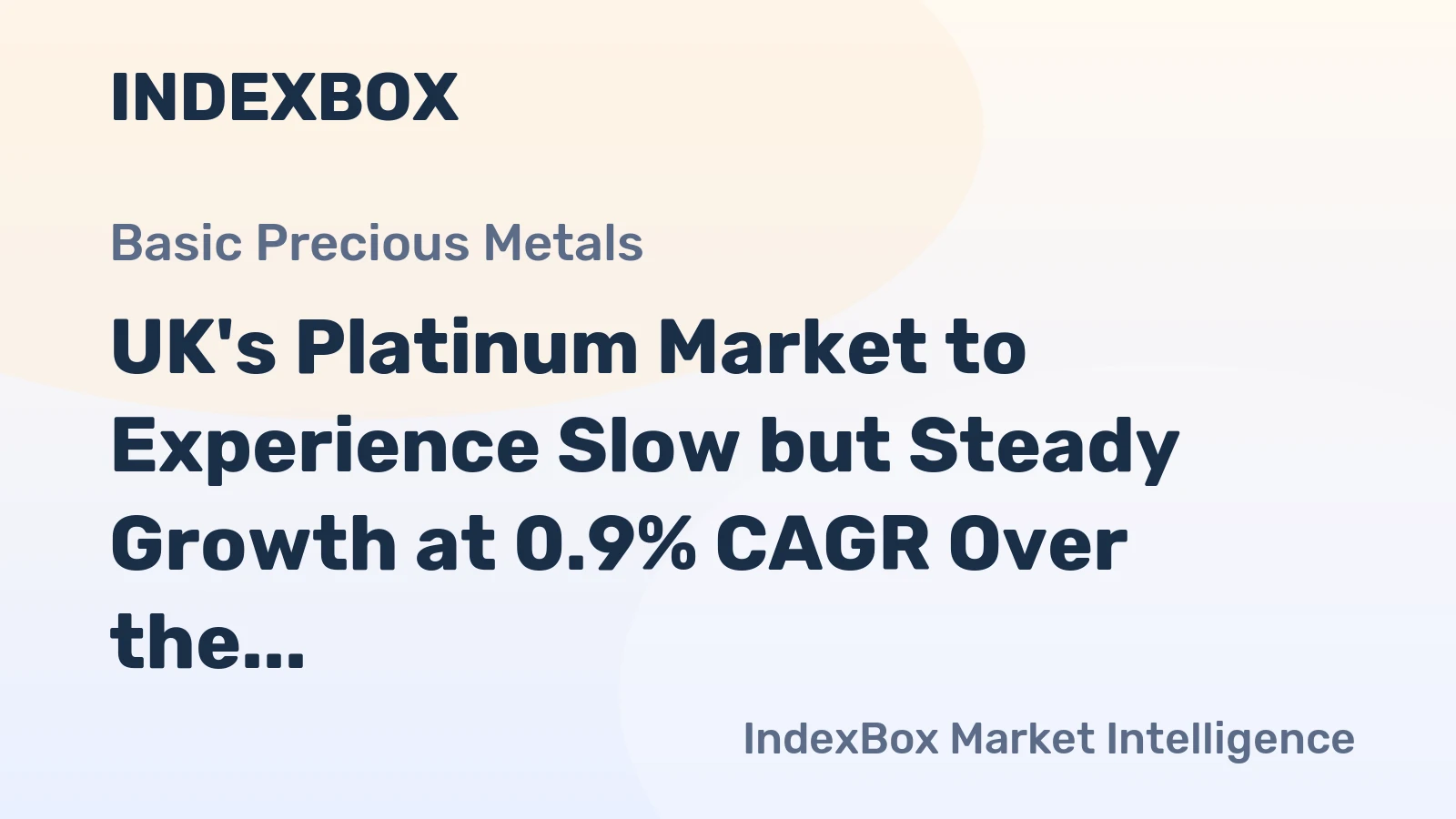 UK's Platinum Market to Experience Slow but Steady Growth at 0.9% CAGR Over the Next Decade