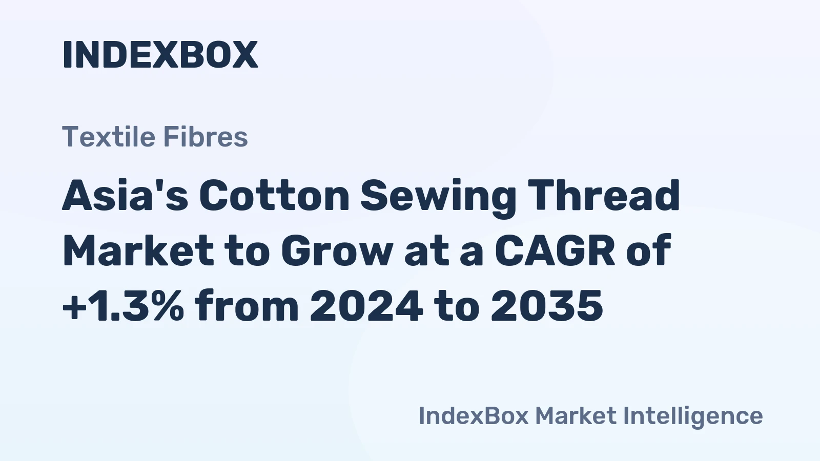 Asia's Cotton Sewing Thread Market to Grow at a CAGR of +1.3% from 2024 to 2035