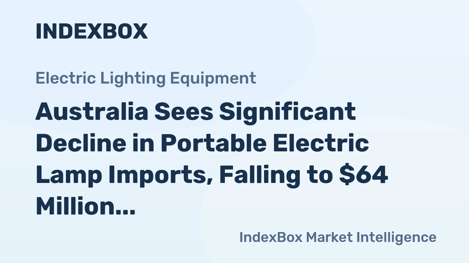 Australia Sees Significant Decline in Portable Electric Lamp Imports, Falling to $64 Million in 2023