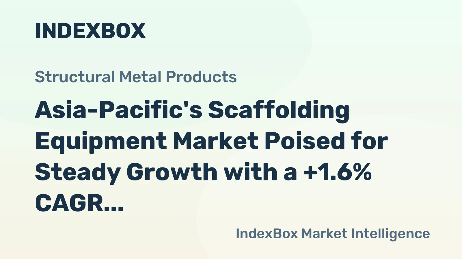 Asia-Pacific's Scaffolding Equipment Market Poised for Steady Growth with a +1.6% CAGR in Value
