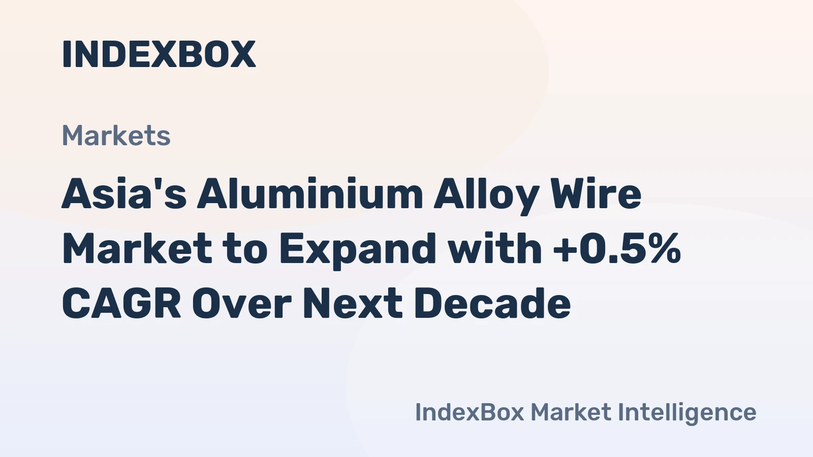 Asia's Aluminium Alloy Wire Market to Expand with +0.5% CAGR Over Next Decade
