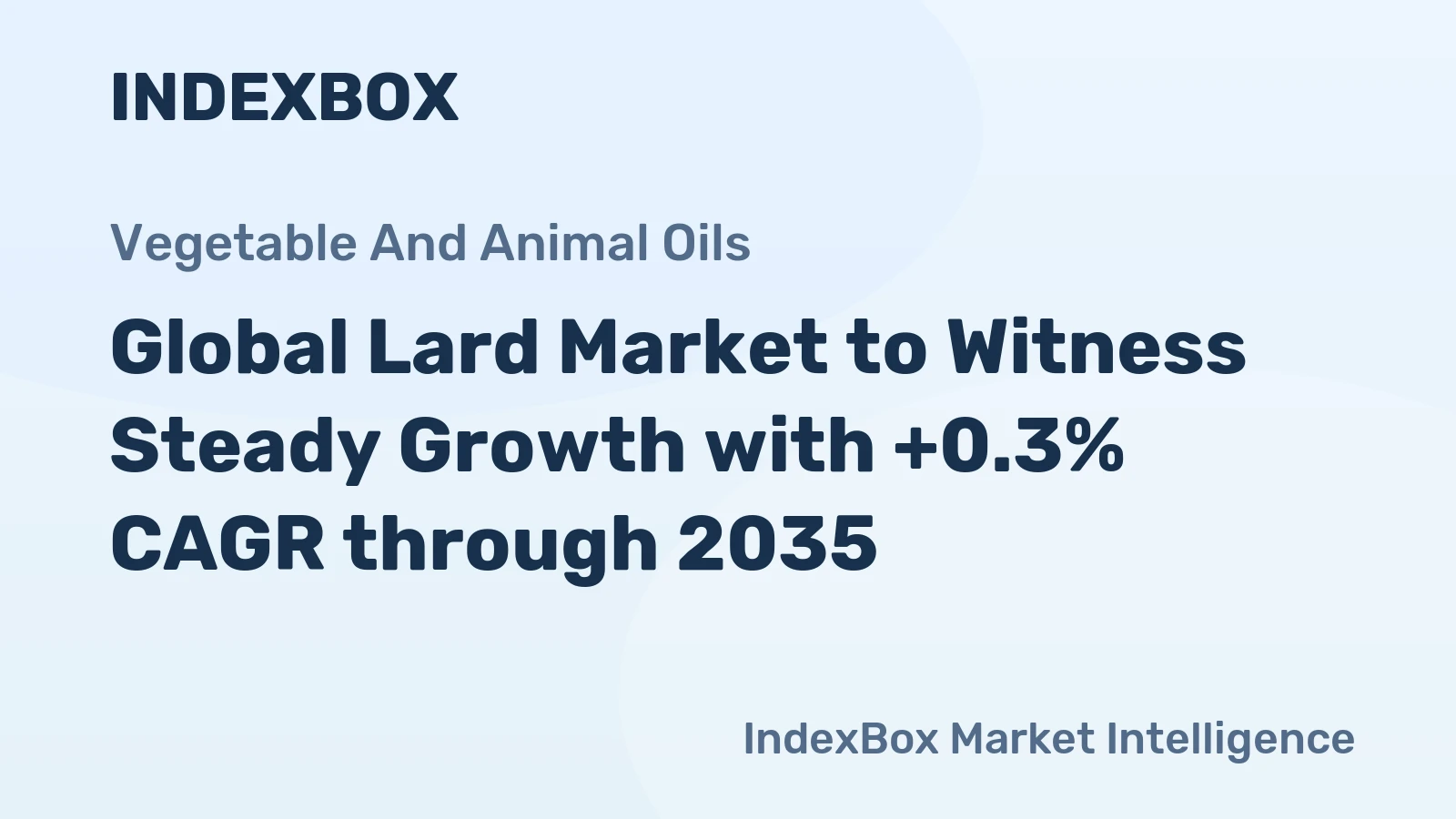 Global Lard Market to Witness Steady Growth with +0.3% CAGR through 2035