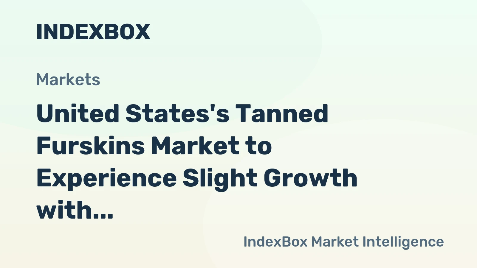 United States's Tanned Furskins Market to Experience Slight Growth with +0.5% CAGR
