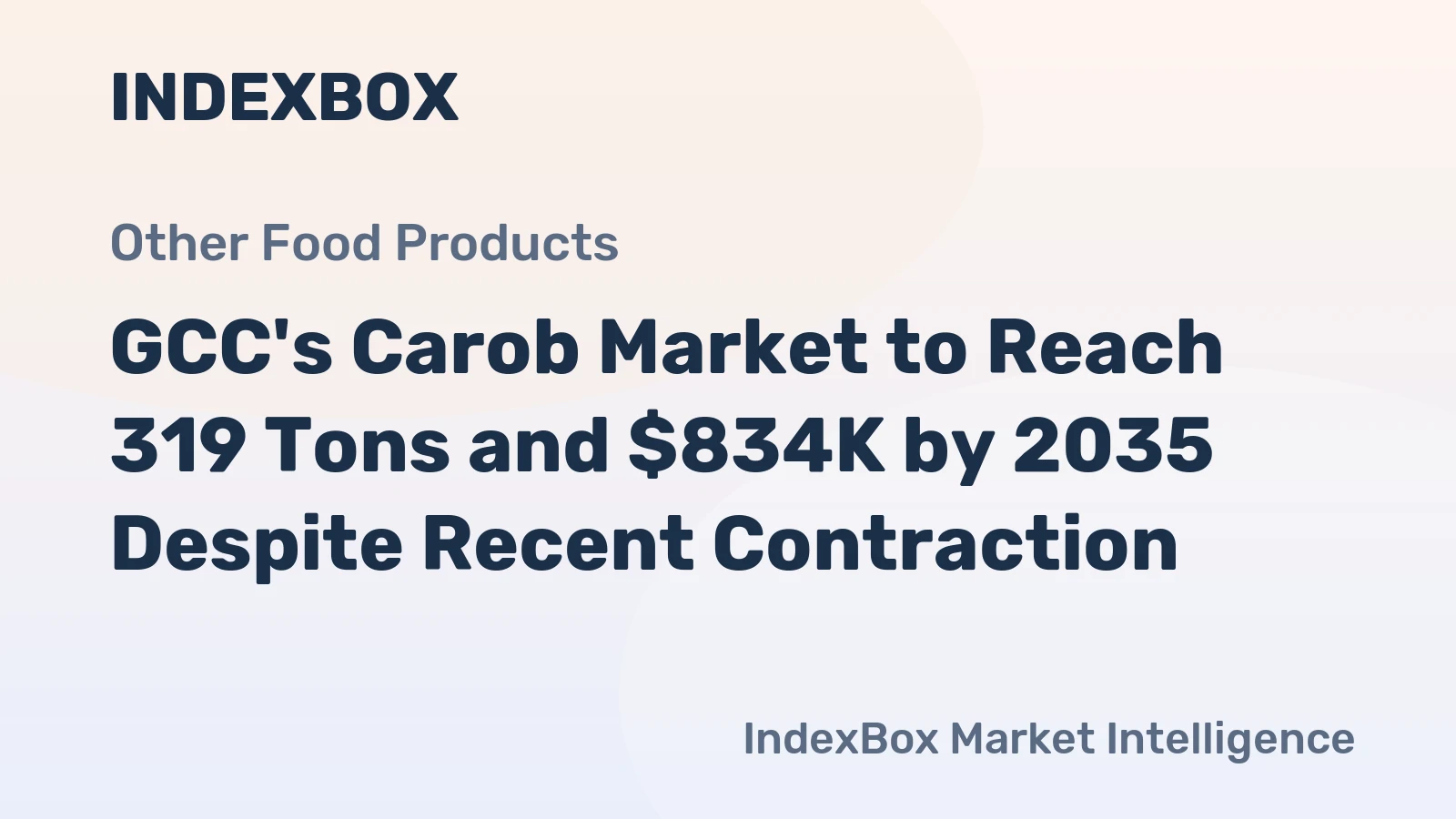 GCC's Carob Market to Reach 319 Tons and $834K by 2035 Despite Recent Contraction