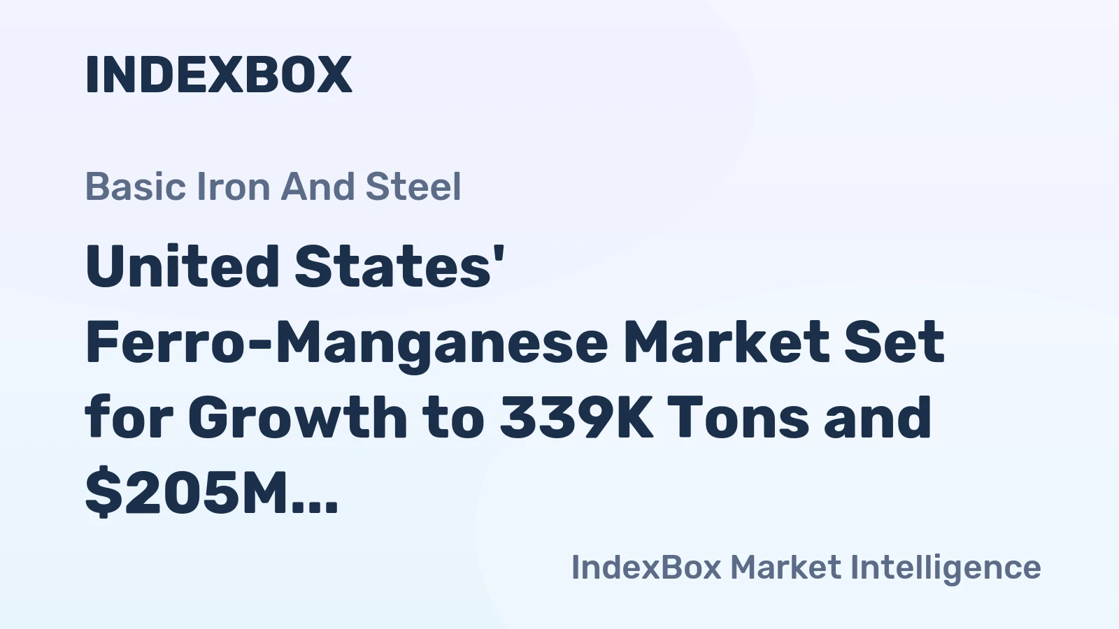 United States' Ferro-Manganese Market Set for Growth to 339K Tons and $205M by 2035