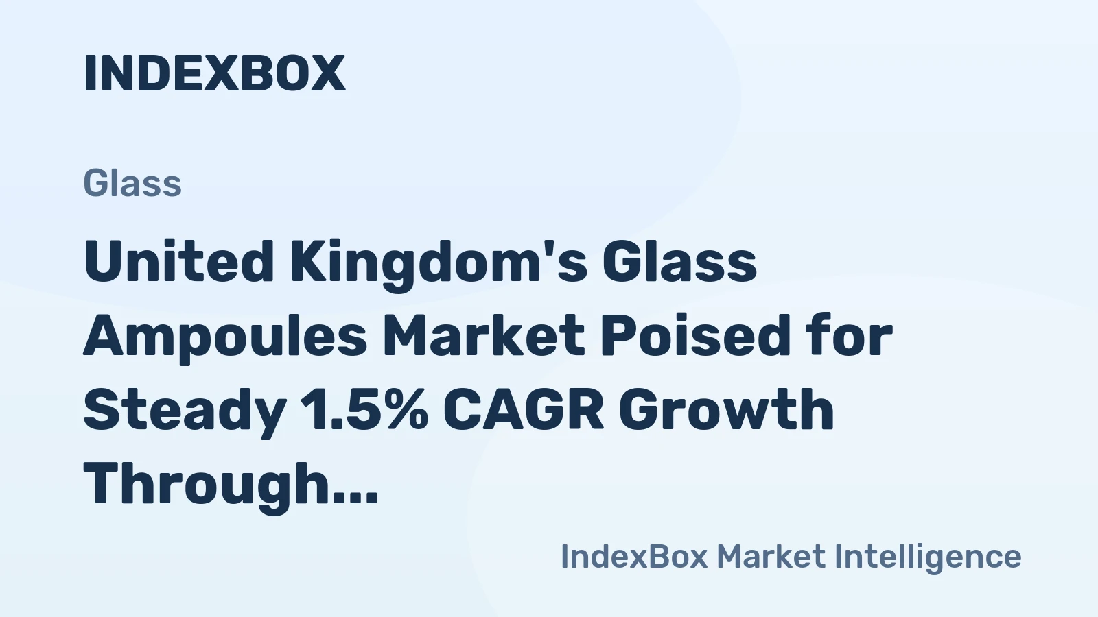 United Kingdom's Glass Ampoules Market Poised for Steady 1.5% CAGR Growth Through 2035