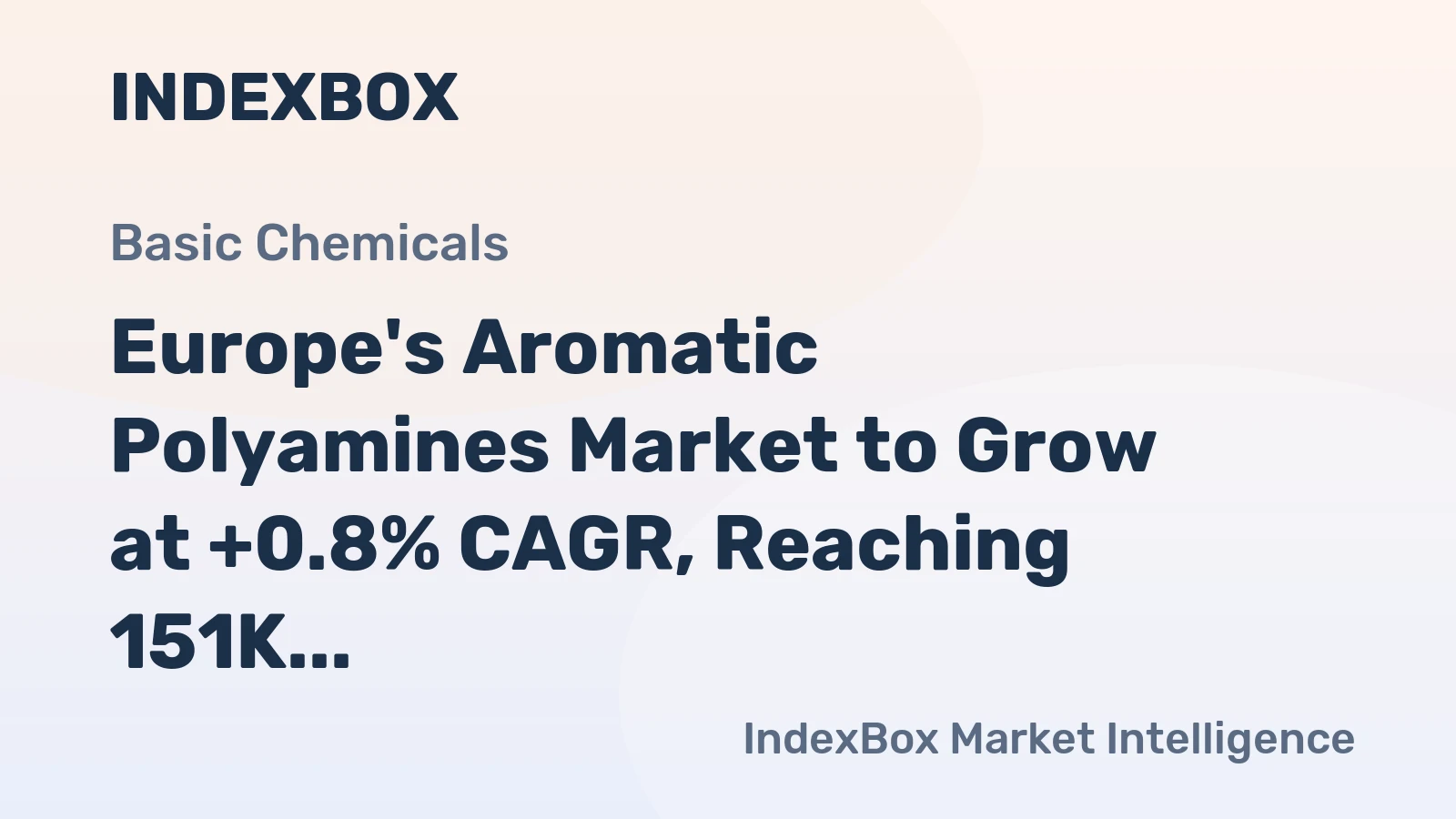 Europe's Aromatic Polyamines Market to Grow at +0.8% CAGR, Reaching 151K Tons and $716M by 2035