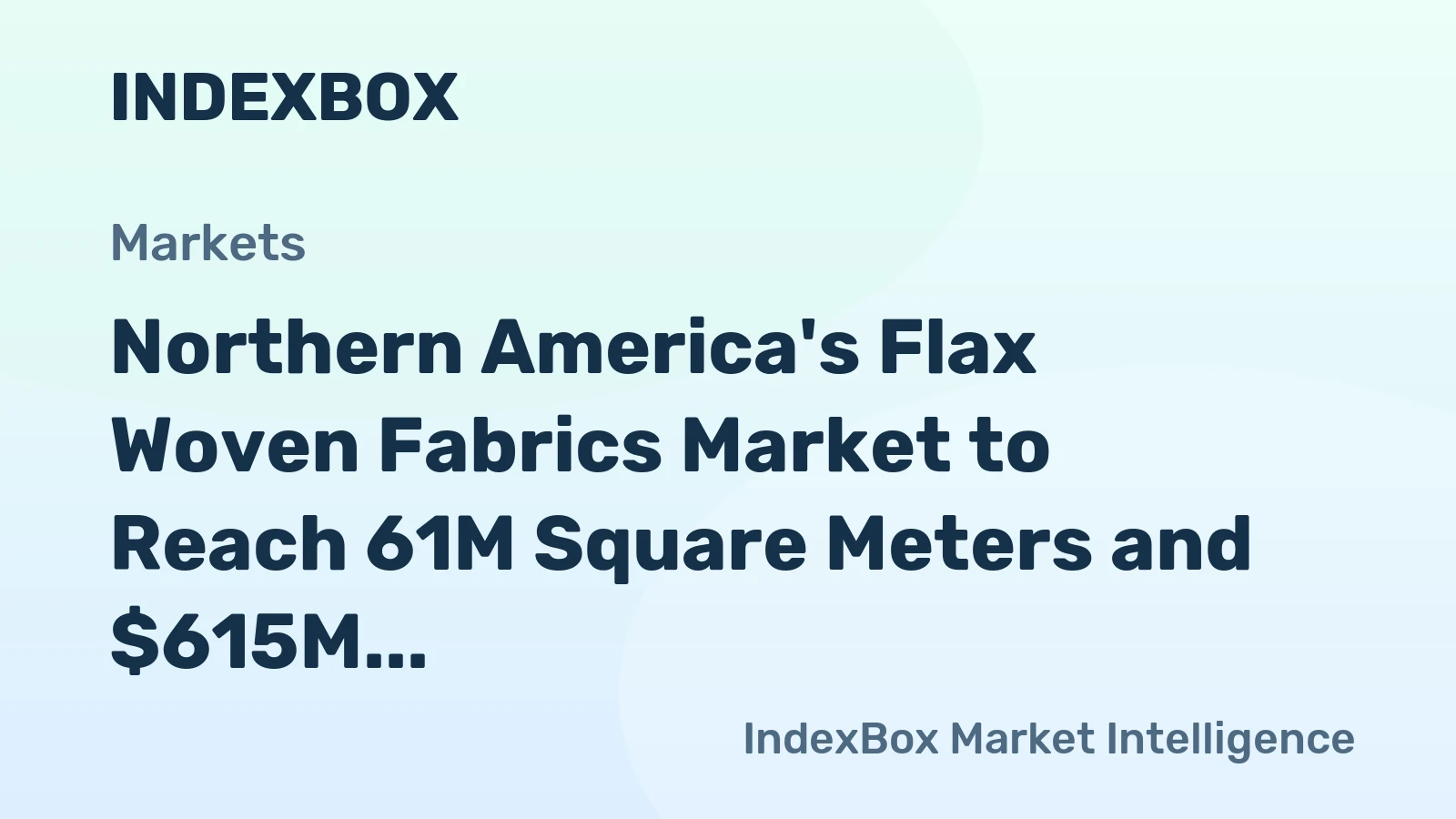 Northern America's Flax Woven Fabrics Market to Reach 61M Square Meters and $615M by 2035