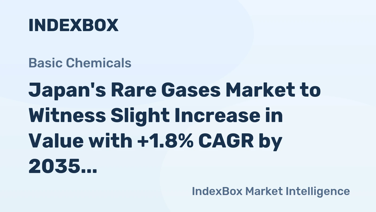Japan's Rare Gases Market to Witness Slight Increase in Value with +1.8% CAGR by 2035