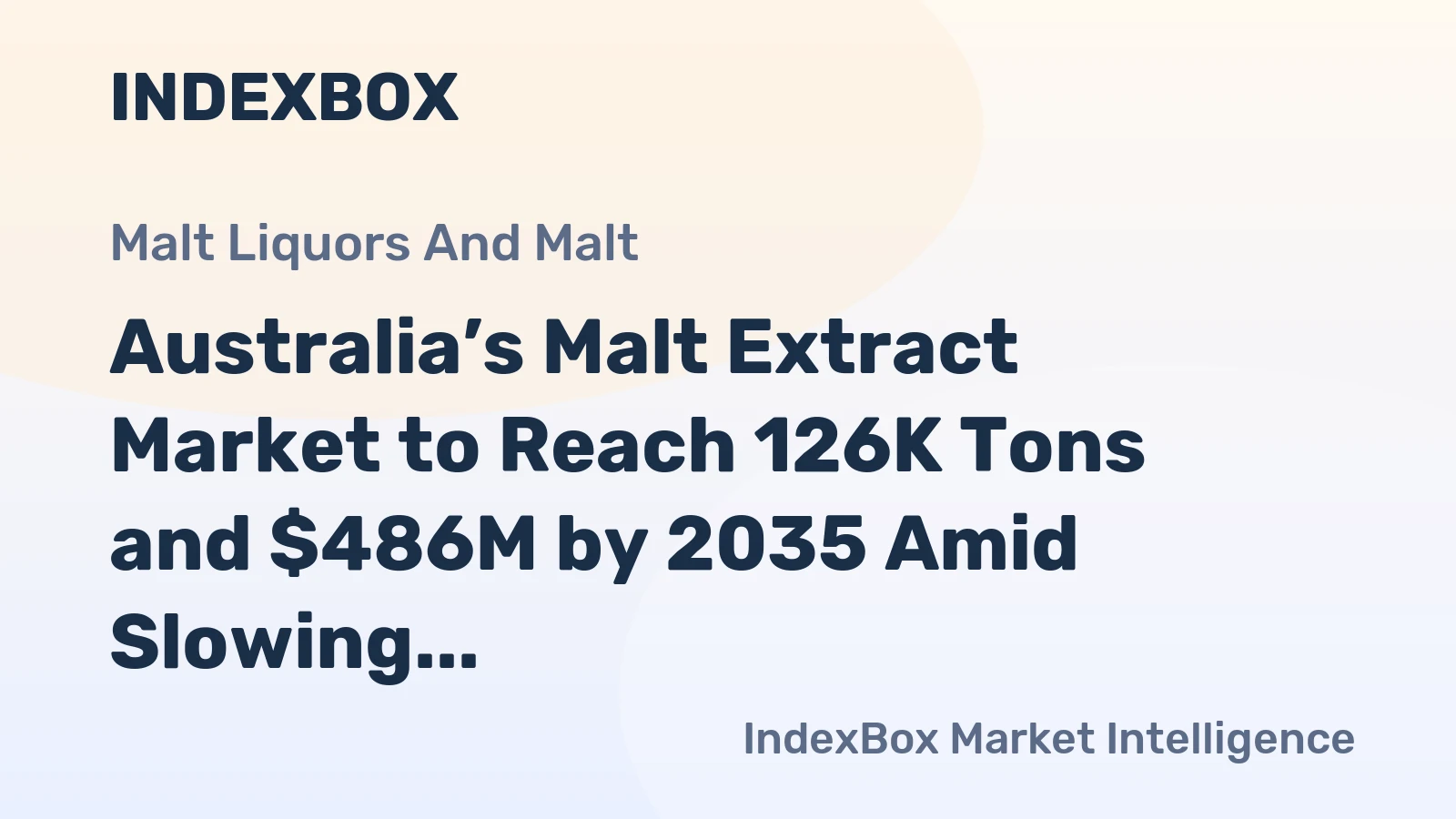 Australia’s Malt Extract Market to Reach 126K Tons and $486M by 2035 Amid Slowing Growth