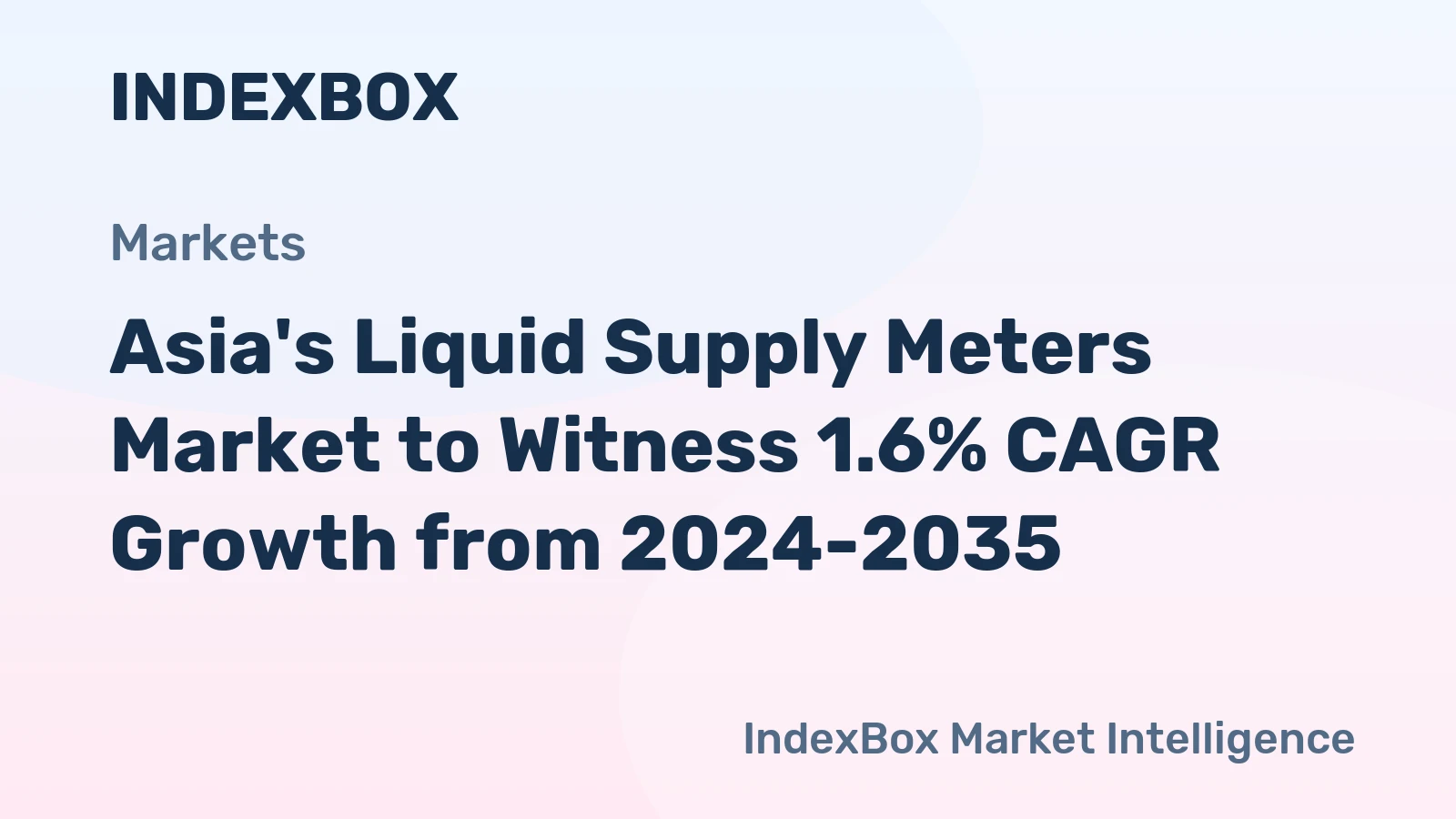 Asia's Liquid Supply Meters Market to Witness 1.6% CAGR Growth from 2024-2035
