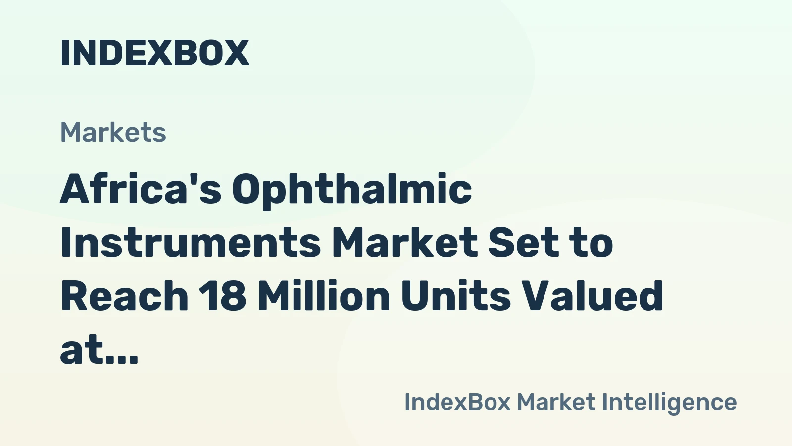Africa's Ophthalmic Instruments Market Set to Reach 18 Million Units Valued at $6.2 Billion by 2035