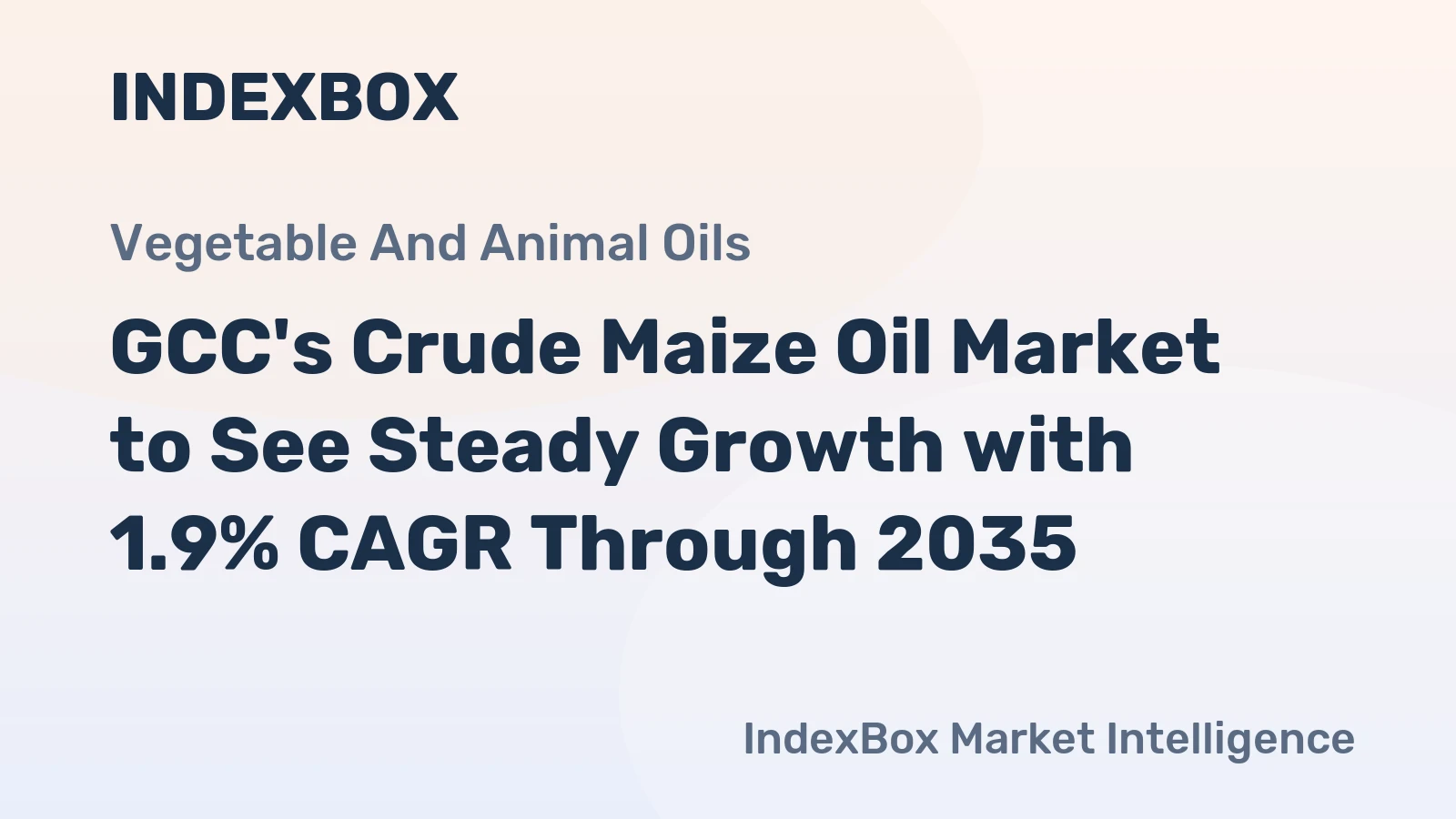 GCC's Crude Maize Oil Market to See Steady Growth with 1.9% CAGR Through 2035