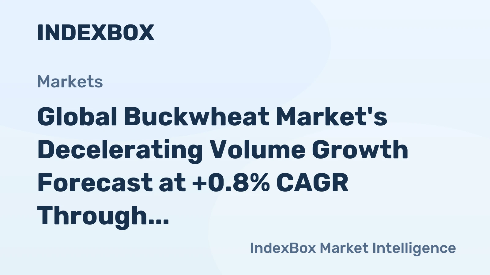 Global Buckwheat Market's Decelerating Volume Growth Forecast at +0.8% CAGR Through 2035