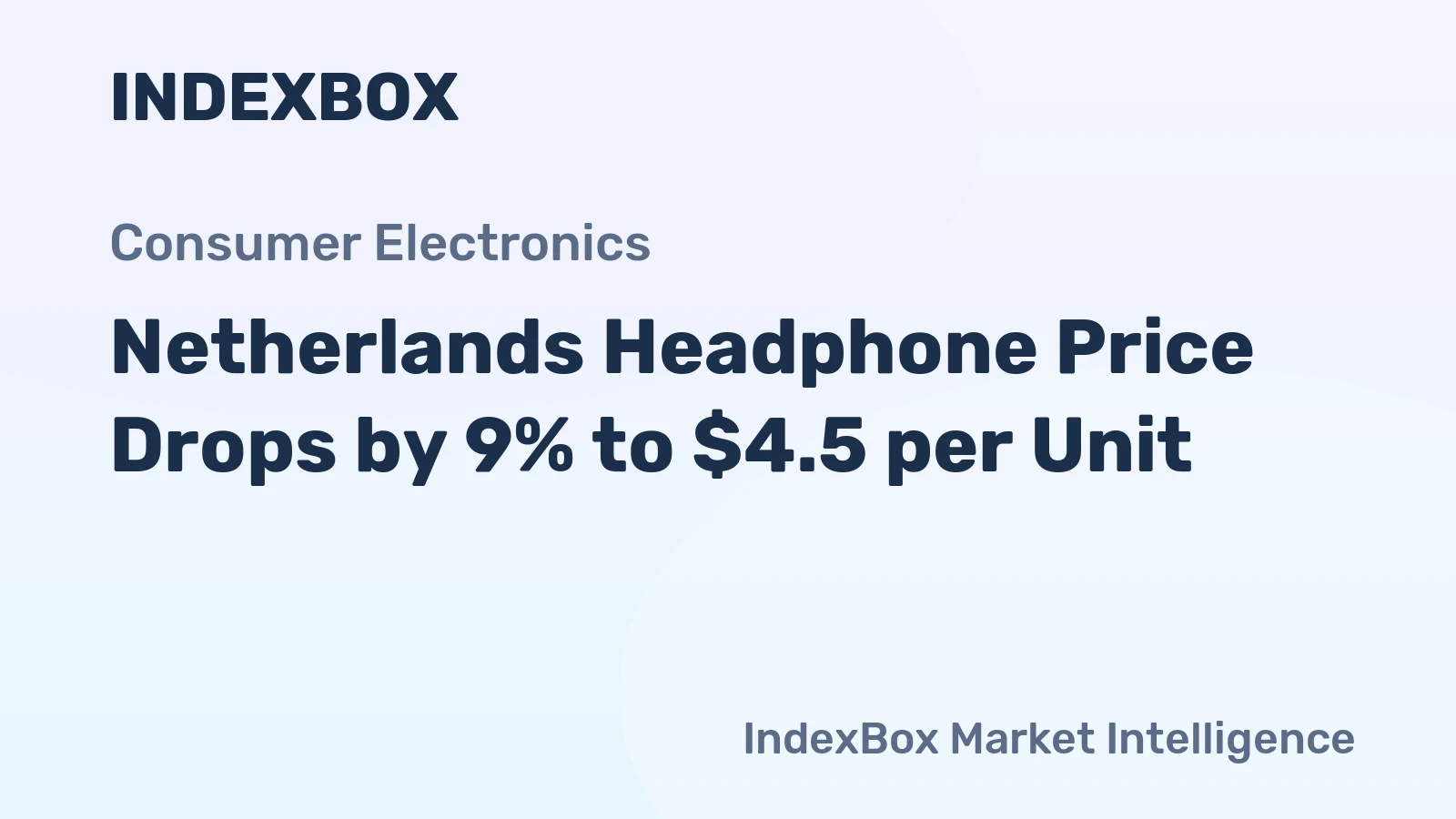 Netherlands Headphone Price Drops by 9% to $4.5 per Unit