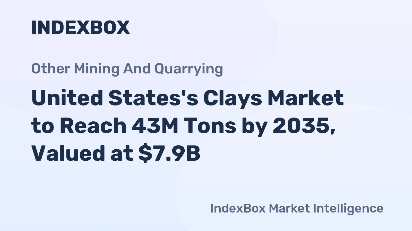 United States's Clays Market to Reach 43M Tons by 2035, Valued at $7.9B