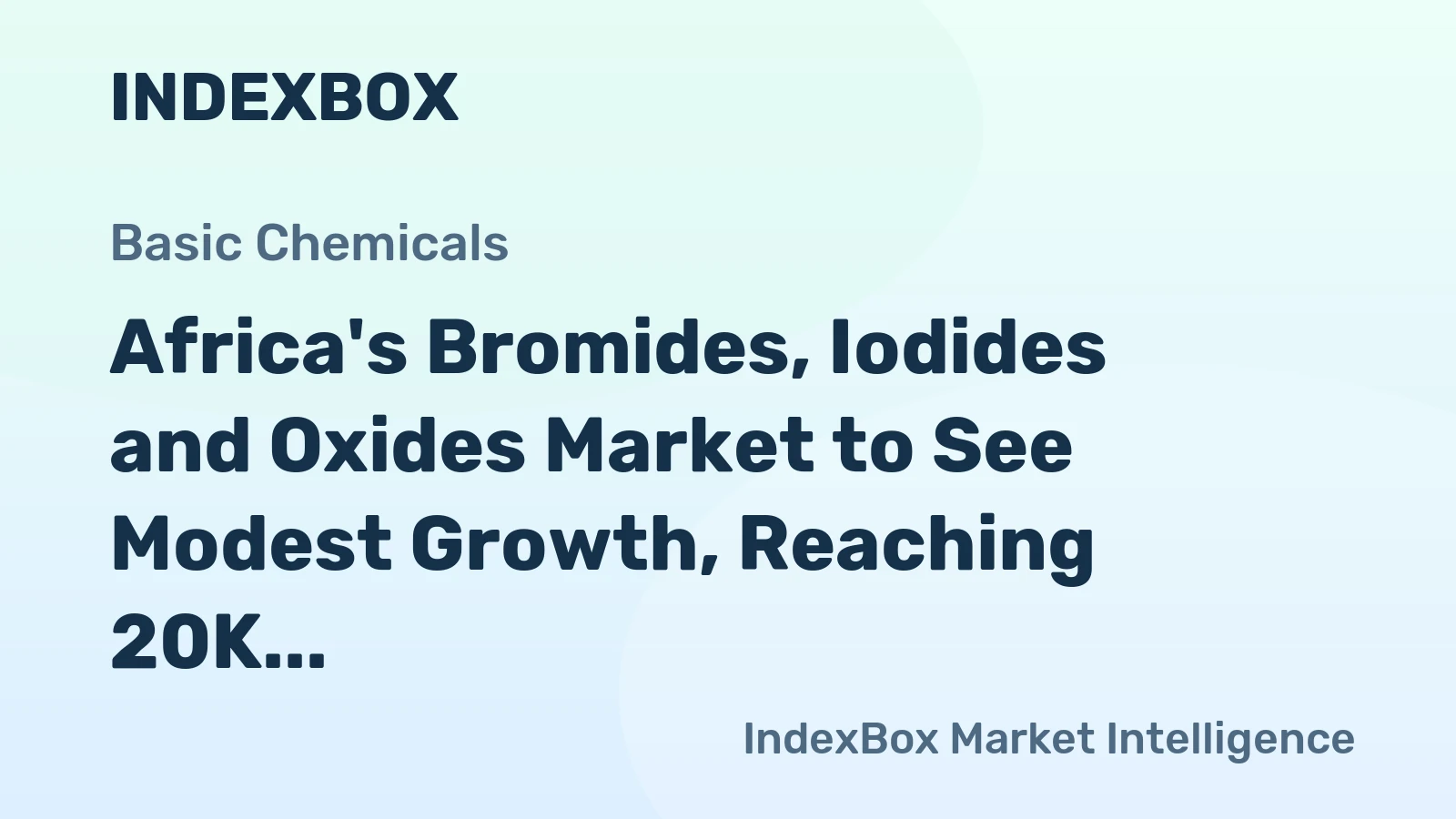 Africa's Bromides, Iodides and Oxides Market to See Modest Growth, Reaching 20K Tons and $119M by 2035
