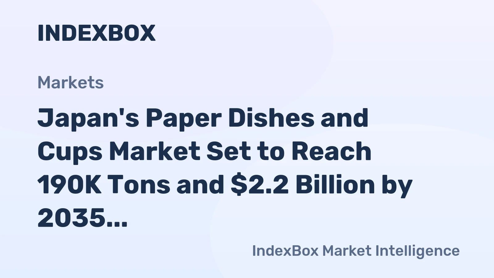 Japan's Paper Dishes and Cups Market Set to Reach 190K Tons and $2.2 Billion by 2035