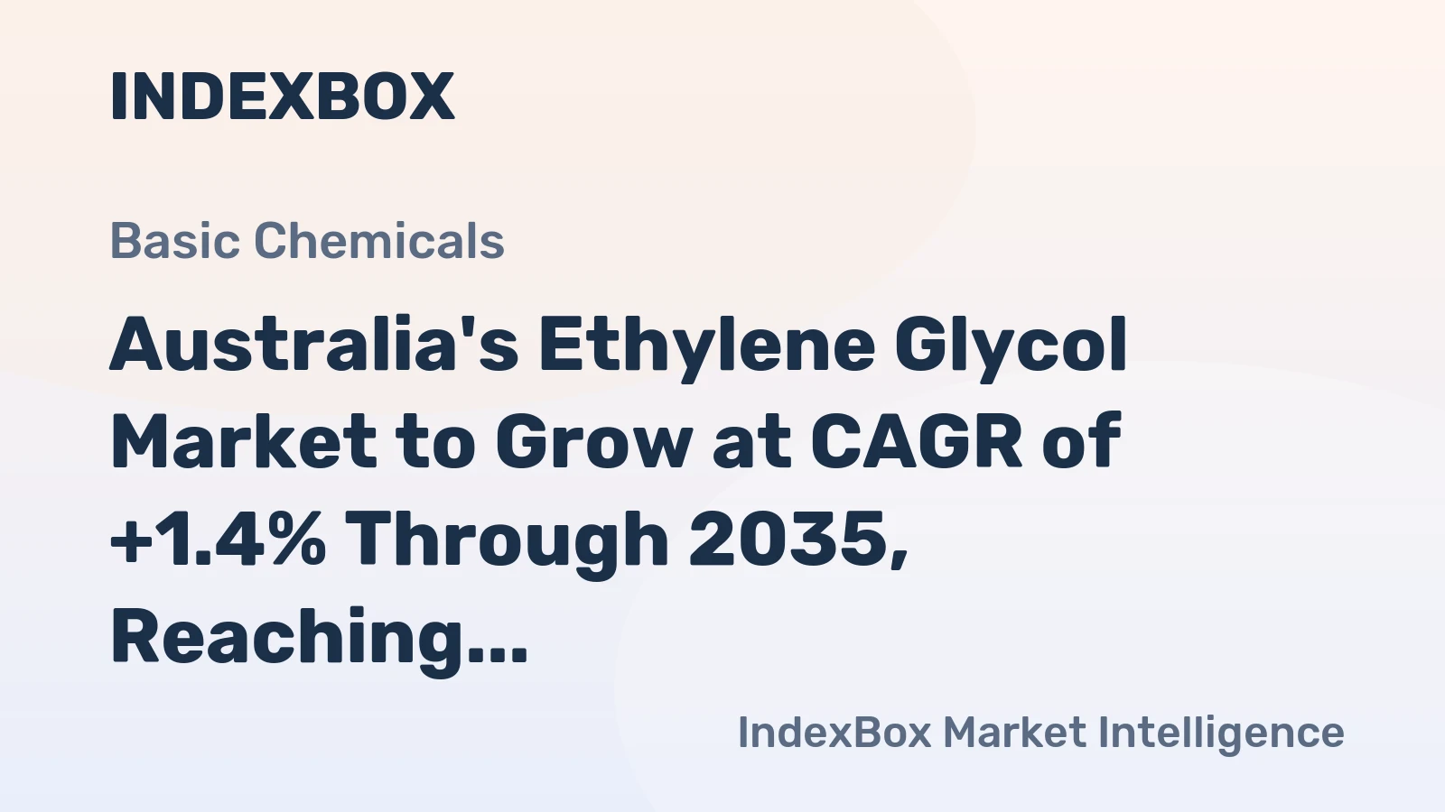 Australia's Ethylene Glycol Market to Grow at CAGR of +1.4% Through 2035, Reaching $309M