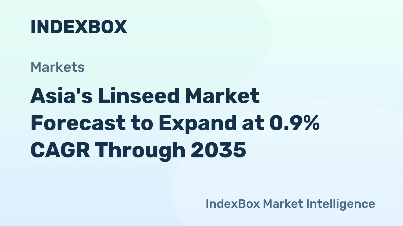 Asia's Linseed Market Forecast to Expand at 0.9% CAGR Through 2035
