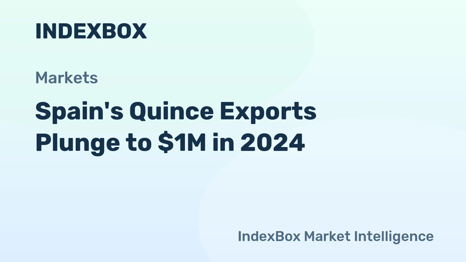Spain's Quince Exports Plunge to $1M in 2024