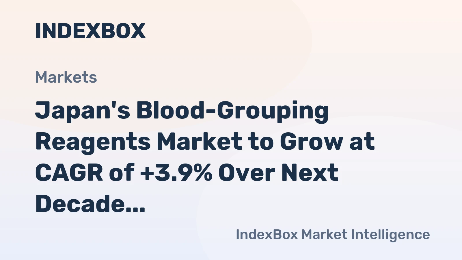Japan's Blood-Grouping Reagents Market to Grow at CAGR of +3.9% Over Next Decade
