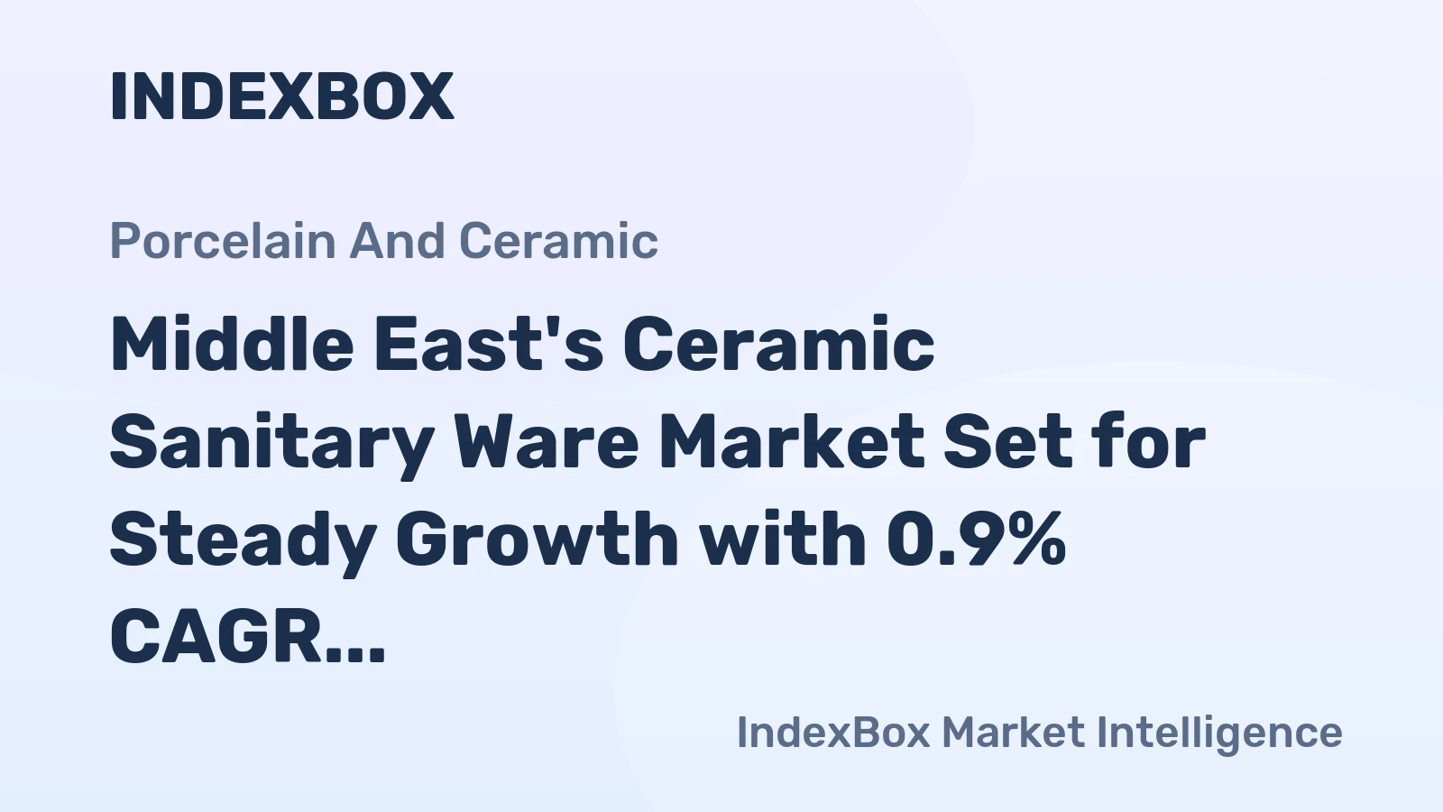 Middle East's Ceramic Sanitary Ware Market Set for Steady Growth with 0.9% CAGR Through 2035