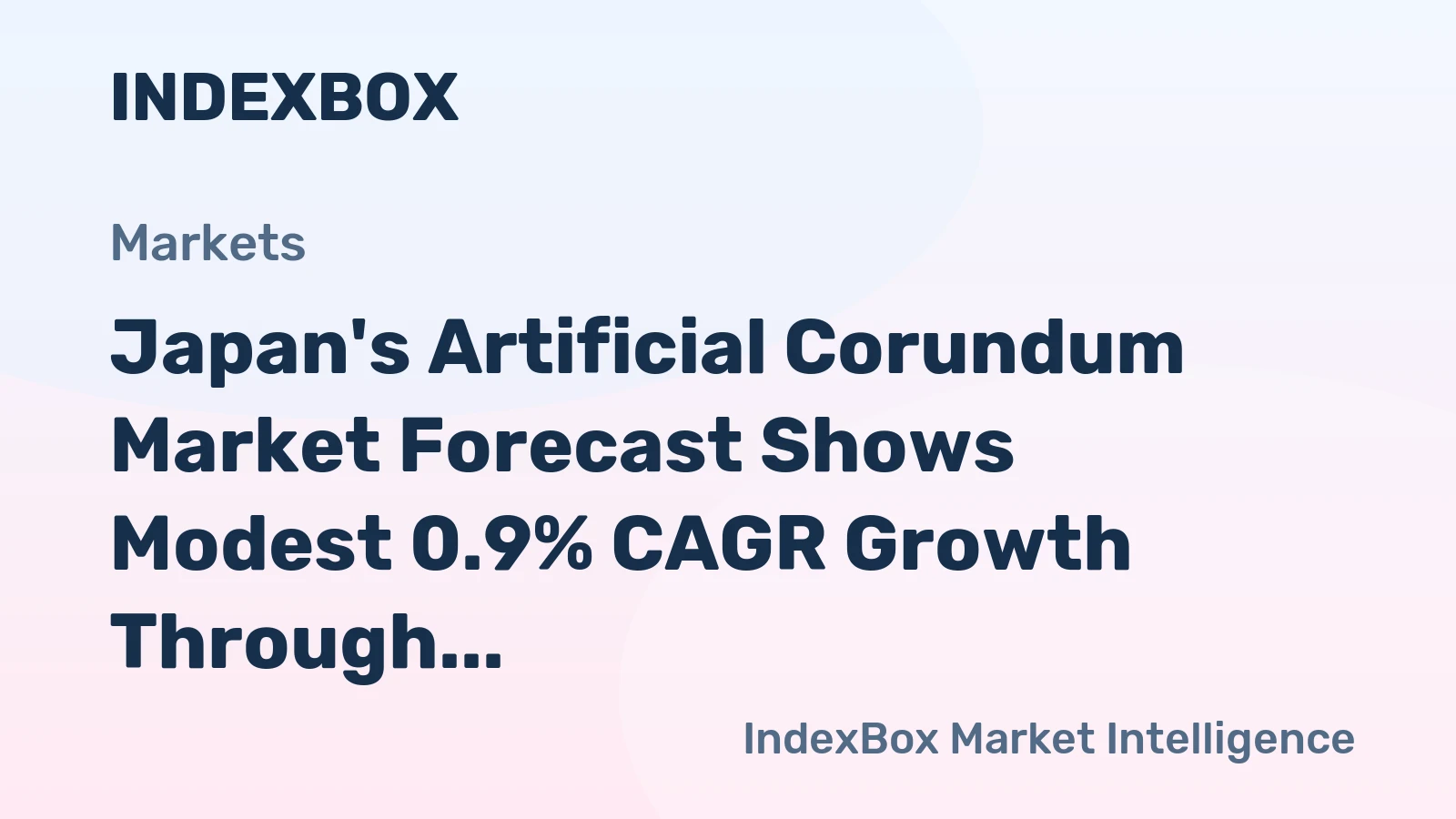 Japan's Artificial Corundum Market Forecast Shows Modest 0.9% CAGR Growth Through 2035