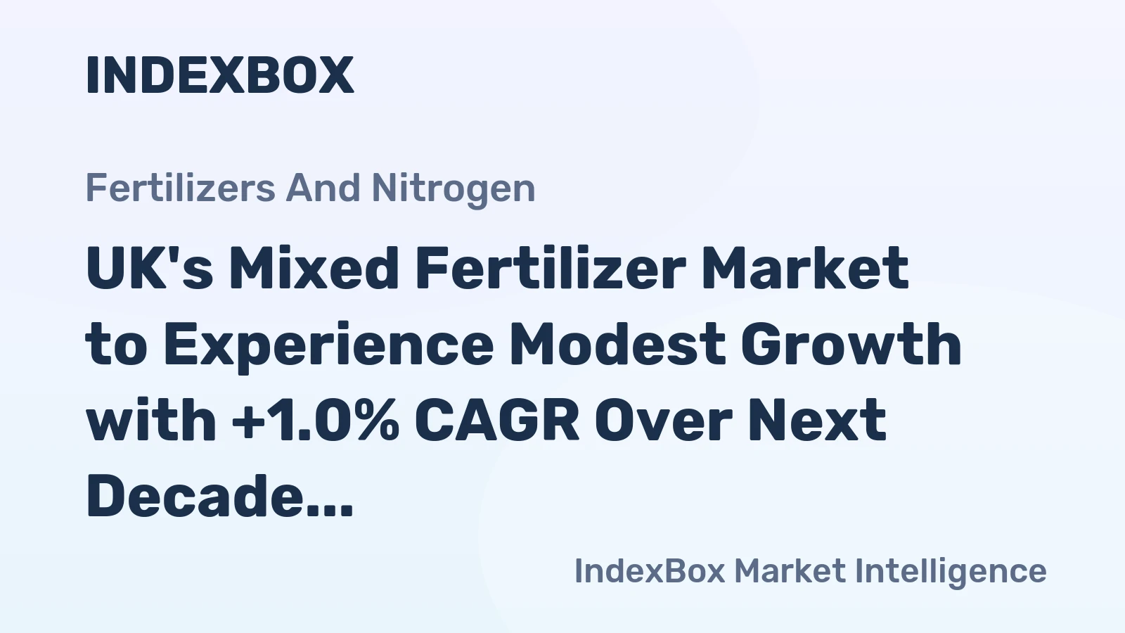 UK's Mixed Fertilizer Market to Experience Modest Growth with +1.0% CAGR Over Next Decade