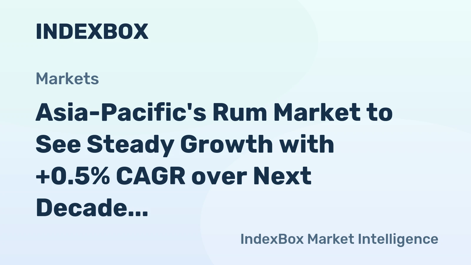 Asia-Pacific's Rum Market to See Steady Growth with +0.5% CAGR over Next Decade