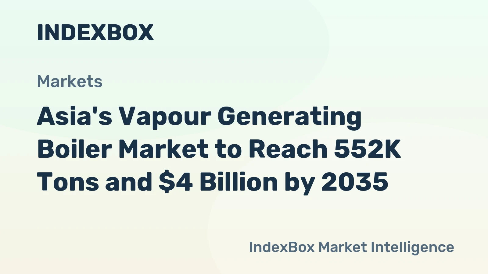 Asia's Vapour Generating Boiler Market to Reach 552K Tons and $4 Billion by 2035