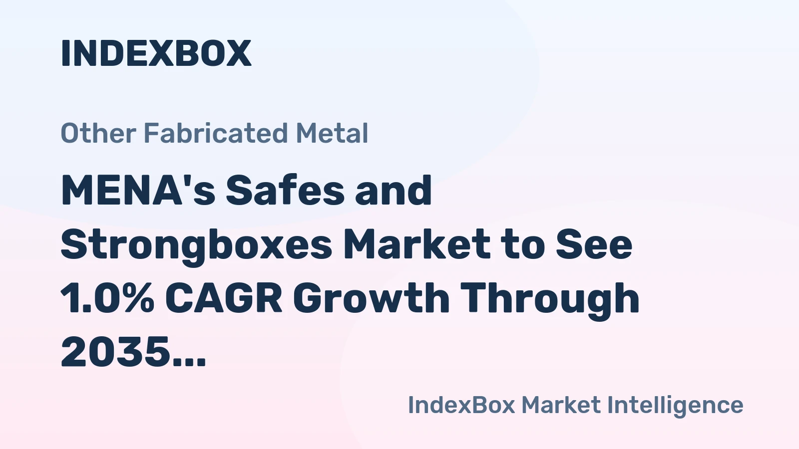 MENA's Safes and Strongboxes Market to See 1.0% CAGR Growth Through 2035