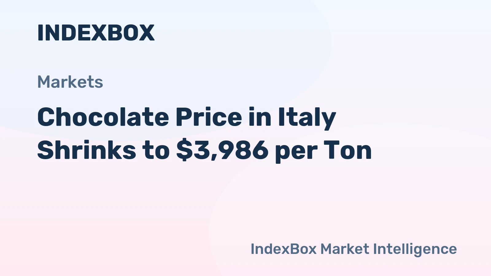 Chocolate Price in Italy Shrinks to $3,986 per Ton