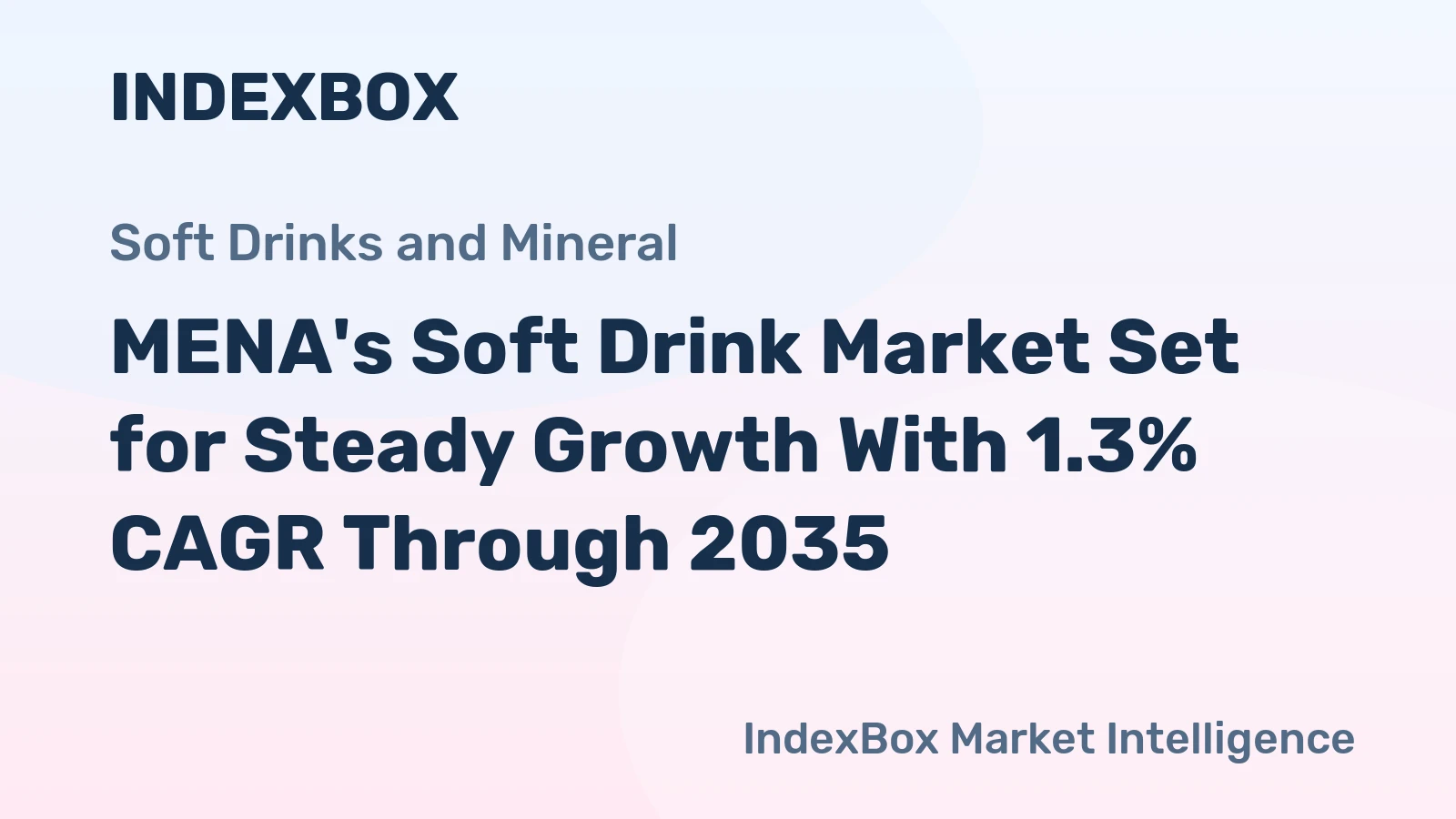 MENA's Soft Drink Market Set for Steady Growth With 1.3% CAGR Through 2035