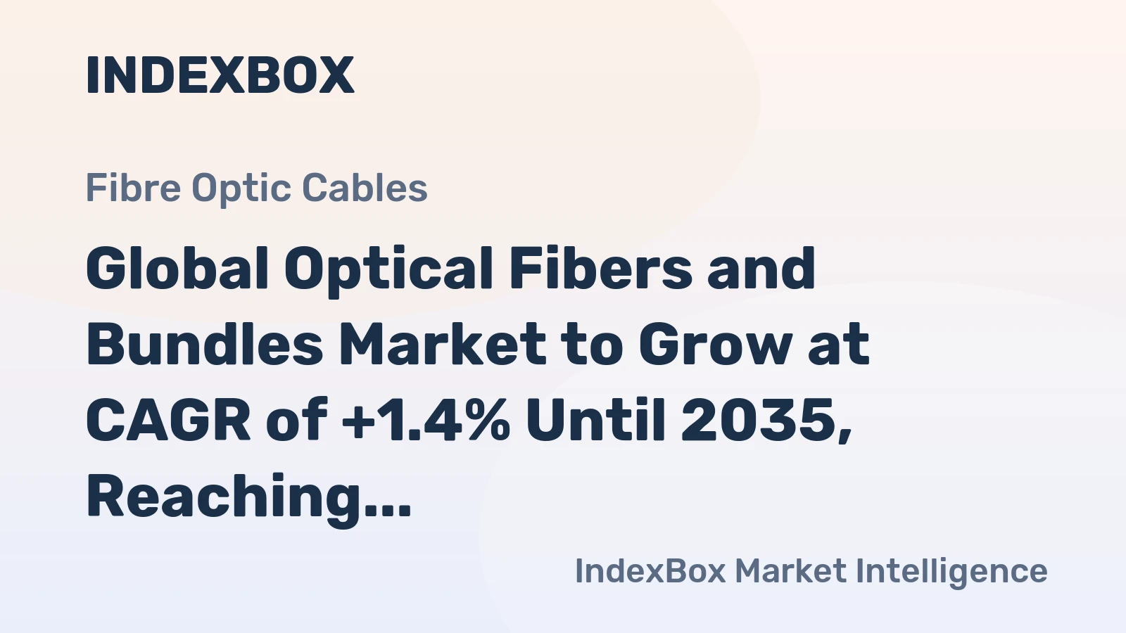 Global Optical Fibers and Bundles Market to Grow at CAGR of +1.4% Until 2035, Reaching $27.5B in Value
