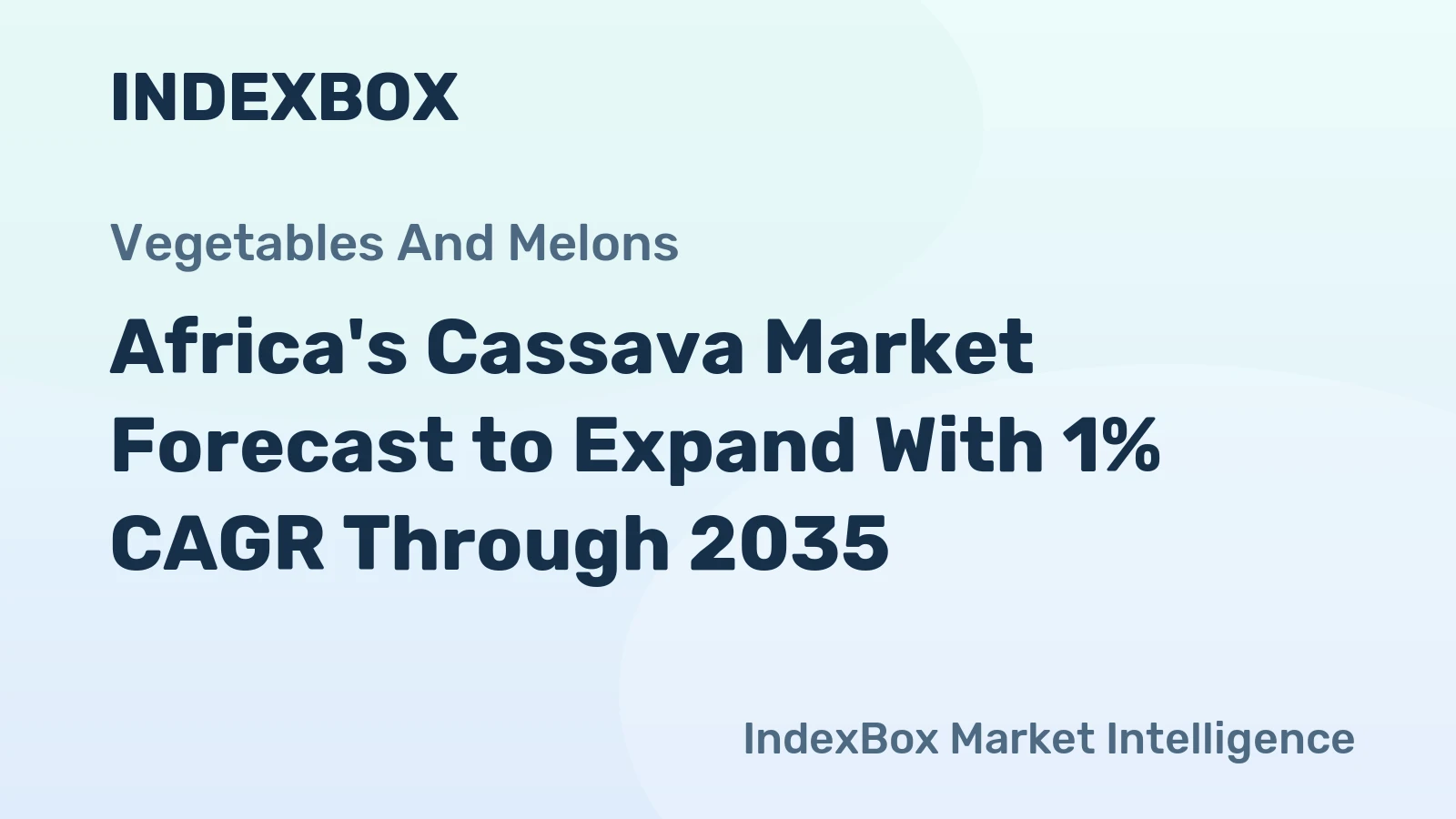 Africa's Cassava Market Forecast to Expand With 1% CAGR Through 2035